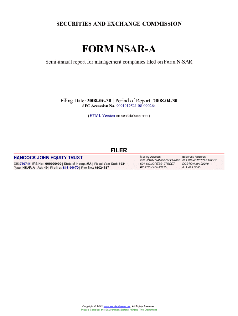 Fillable Online Fillable Online FORM NSAR-A Fax Email Print - pdfFiller ...