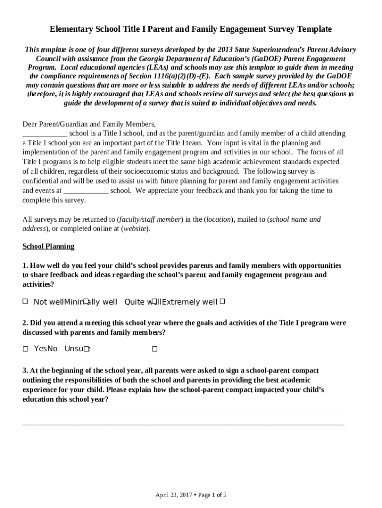 FAMILY ENGAGEMENT - Georgia Department of Education Doc Template ...