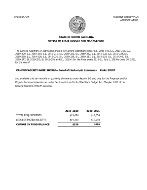 Fillable Online Fillable Online FORM BD 307 CURRENT OPERATIONS ... Fax ...