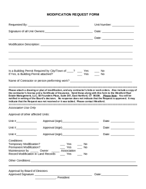 UNIT MODIFICATION REQUEST - registrar.miami.edu Doc Template | pdfFiller