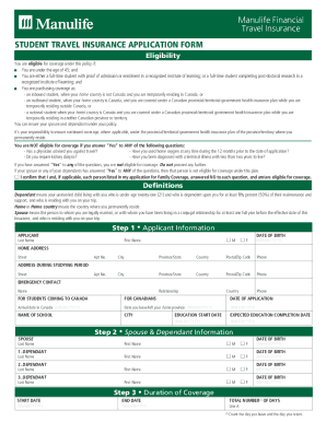 Fillable Online www.sbis.cawp-contentuploadsManulife Financial Student ...