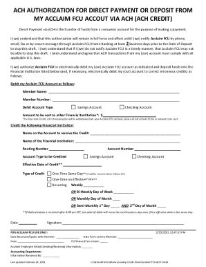 Fillable Online ACH Authorization FormsACH Authorization FormsACH Authorization FormsFree Direct ...