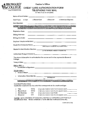 Fillable Online www.mass.govdoccredit-card-authorization-formCharge ...