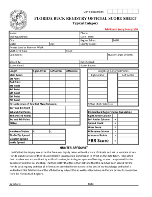 Fillable Online app.myfwc.comHGMBuckRegistryFLORIDA BUCK REGISTRY ...