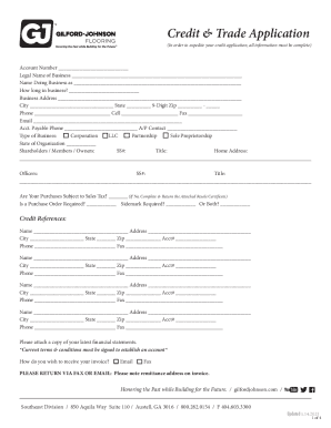 Fillable Online www.agaltd.comthe-credit-applicationThe Credit ...