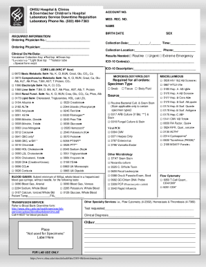 Fillable Online Outpatient Phlebotomy ServicesOHSUContact UsOHSUContact ...