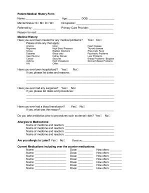 Fillable Online Patient Medical History Form - myaamg.org Fax Email ...