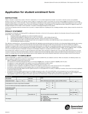 Fillable Online Application for Student Enrolment Form Fax Email Print - pdfFiller
