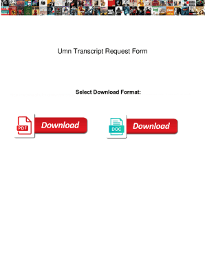 Fillable Online Umn Transcript Request Form. Umn Transcript Request ...