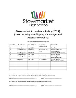 Fillable Online Best Sample Employee Time and Attendance Policy ...