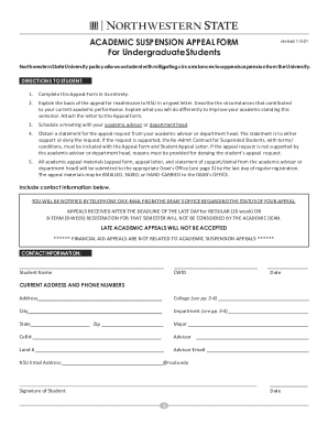 Fillable Online fill.ioForm-1-ACADEMIC-SUSPENSION-APPEAL-FORMFill ...