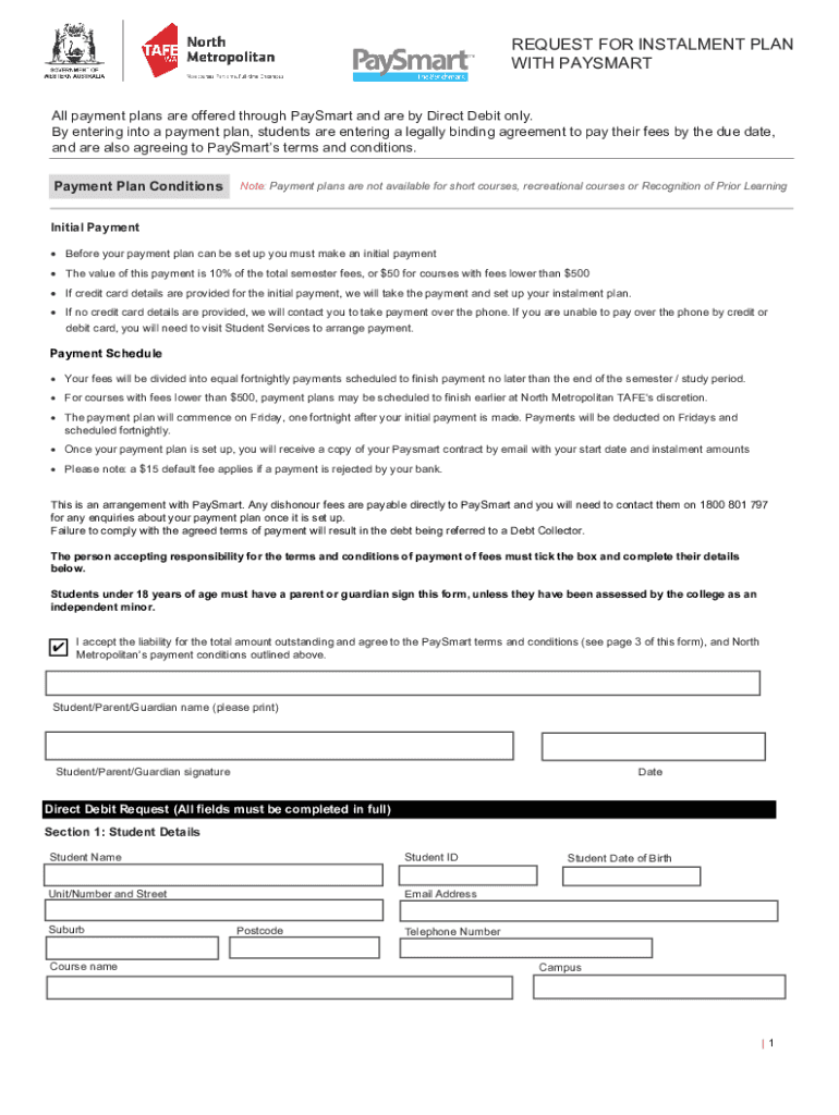 Fillable Online fill.ioREQUEST-FOR-INSTALMENT-PLAN-WITH ...
