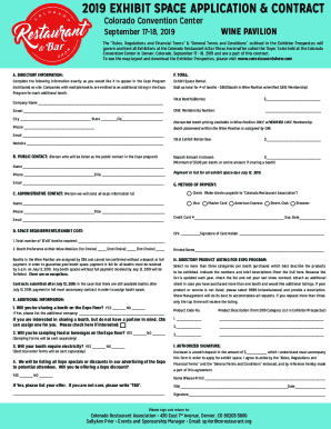 Fillable Online 2019 Exhibit Booth Contract Rules & Regulations 77th ... Fax Email Print - pdfFiller