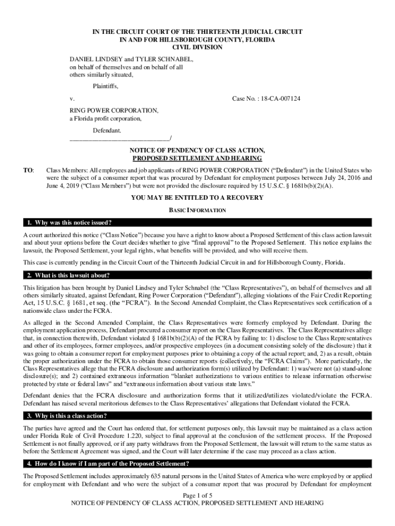 Fillable Online In the Circuit Court of the Thirteenth Judicial Circuit ...