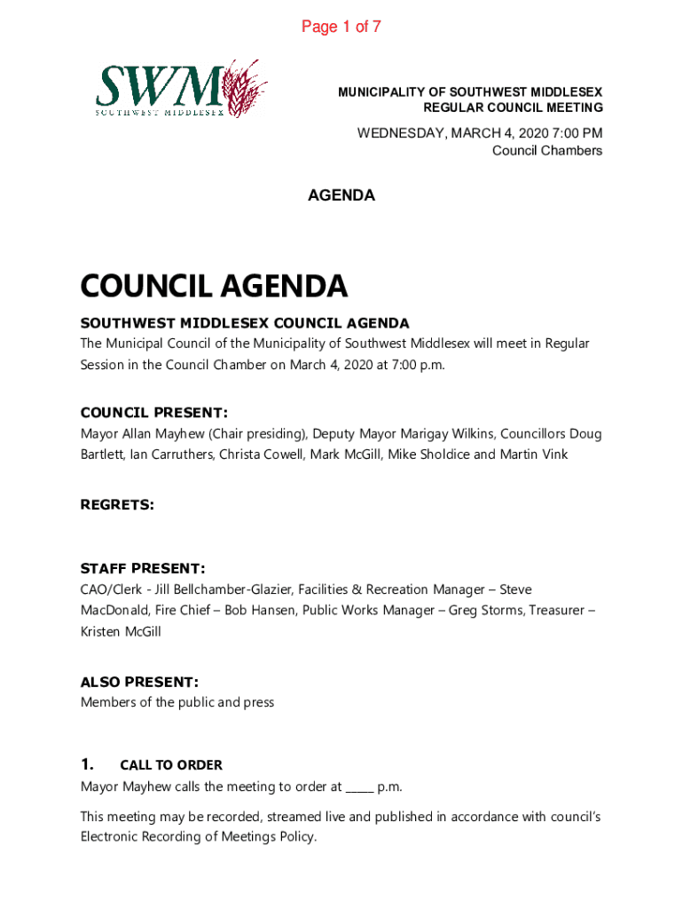 Fillable Online sw-egenda.middlesex.ca files agendasCOMMITTEE AGENDA ...