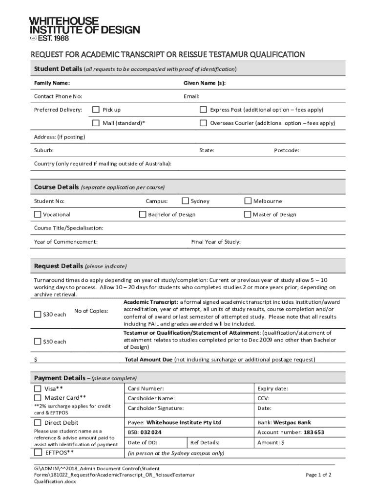 Fillable Online Writing a Simple Transcript Request Letter Free Sample ...