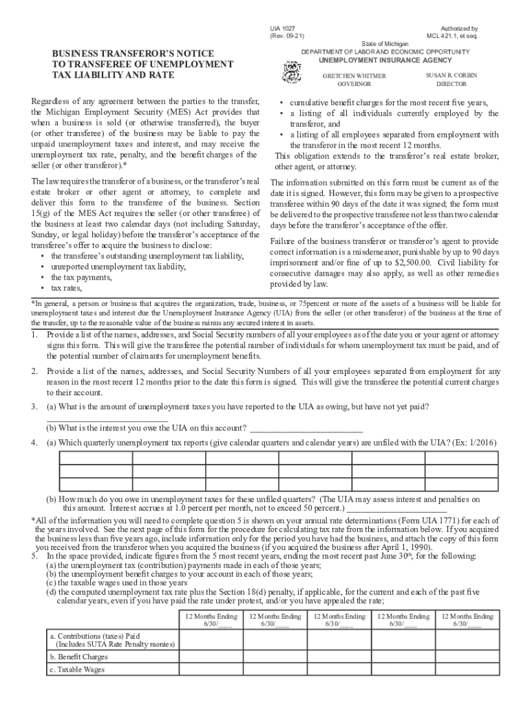 Fillable Online MI UIA 1733 2019-2022 - Fill and Sign ... - US Legal ... Fillable Online MI UIA 1733 2019-2022 - Fill and Sign ... - US Legal ...