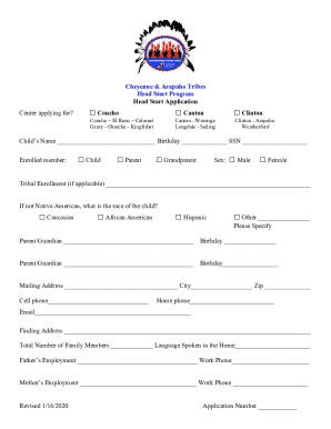 Fillable Online Headstone Application - Cheyenne & Arapaho Tribes Fax ...