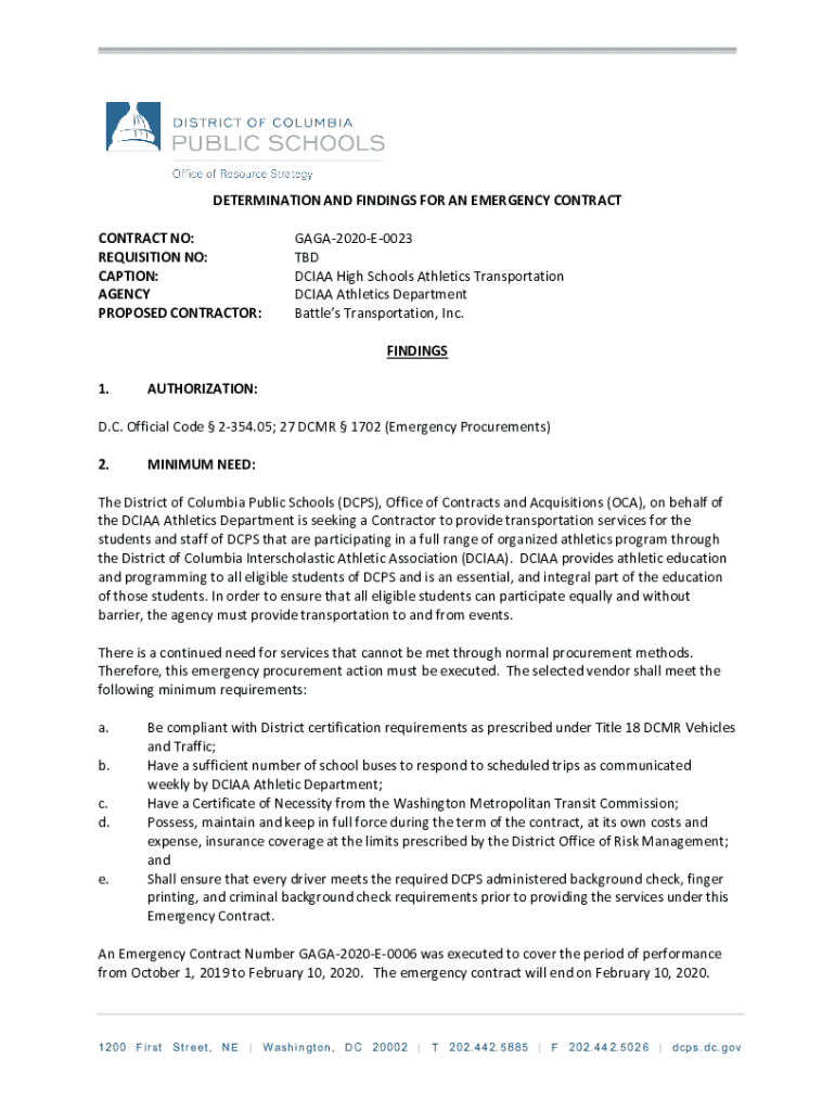 Fillable Online dcps dc dcps.dc.govsitesdefaultDETERMINATION AND ...