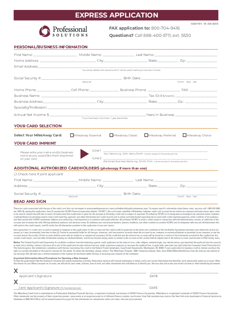 Fillable Online www.ncmic.comfinancemilesaway-mastercardWhy you should ...
