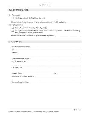 Fillable Online www.portlincoln.sa.gov.au data assetsCOOL WATER SYSTEM ...