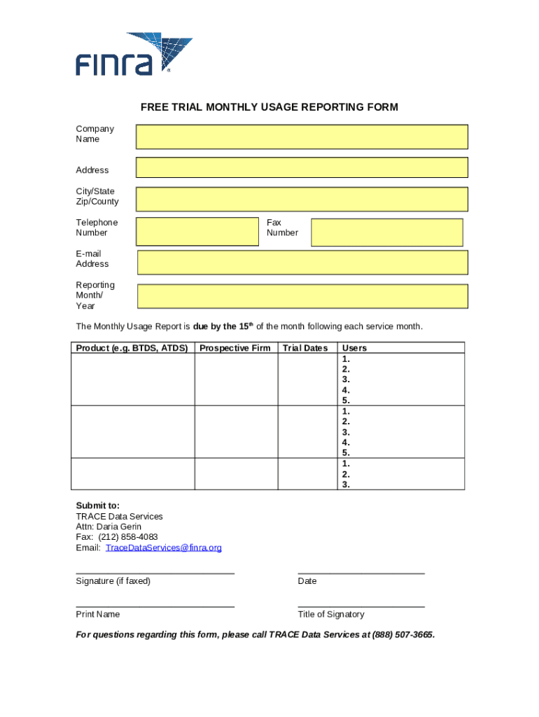 BOND TRADE DISSEMINATION SERVICE (BTDS) MONTHLY USAGE REPORTING Doc ...