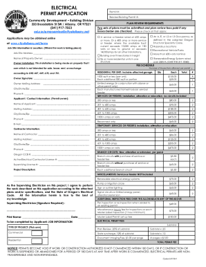 Fillable Online ELECTRICAL PERMIT APPLICATION - Albany Fax Email Print ...