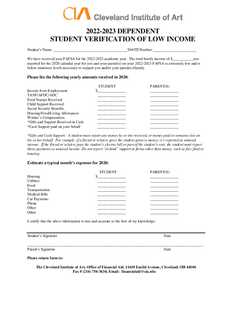 Fillable Online PDF 2022-2023 Verification Worksheet V1 - Dependent Student Fax Email Print ...