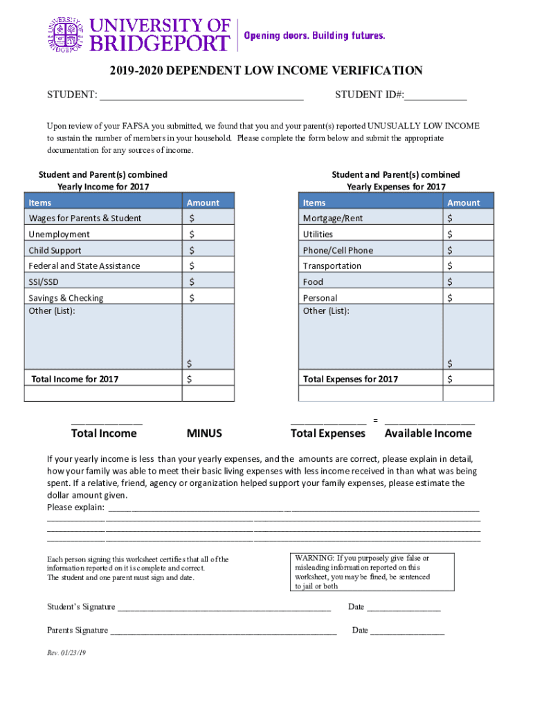 Fillable Online Fillable 20192020 V5 Verification Worksheet Dependent ... Fax Email Print ...