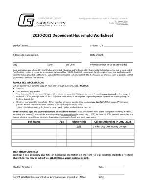 Fillable Online Fillable Online 2019-2020 Independent Household ...