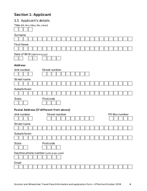 Fillable Online Access travel pass information and application form ...