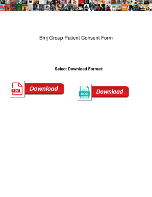 Fillable Online Bmj Group Patient Consent Form. Bmj Group Patient ...