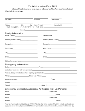 Fillable Online cocosign.comform65947-youth-information-formFree ...