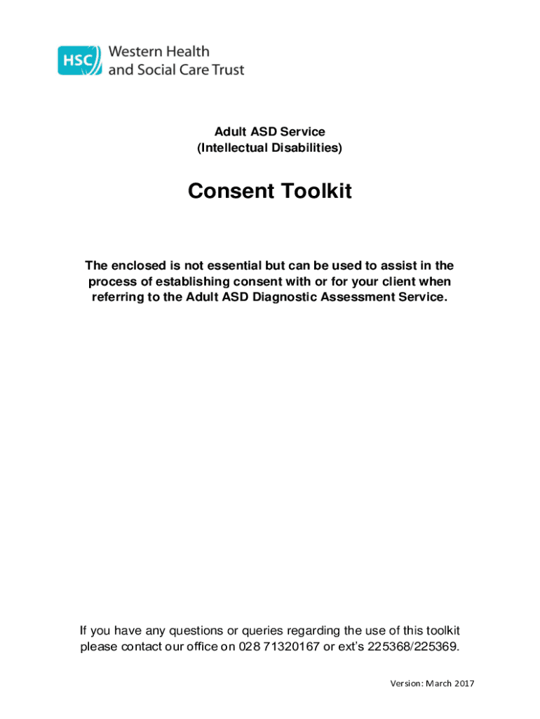 Fillable Online Consent Toolkit - Western Health and Social Care Trust ...