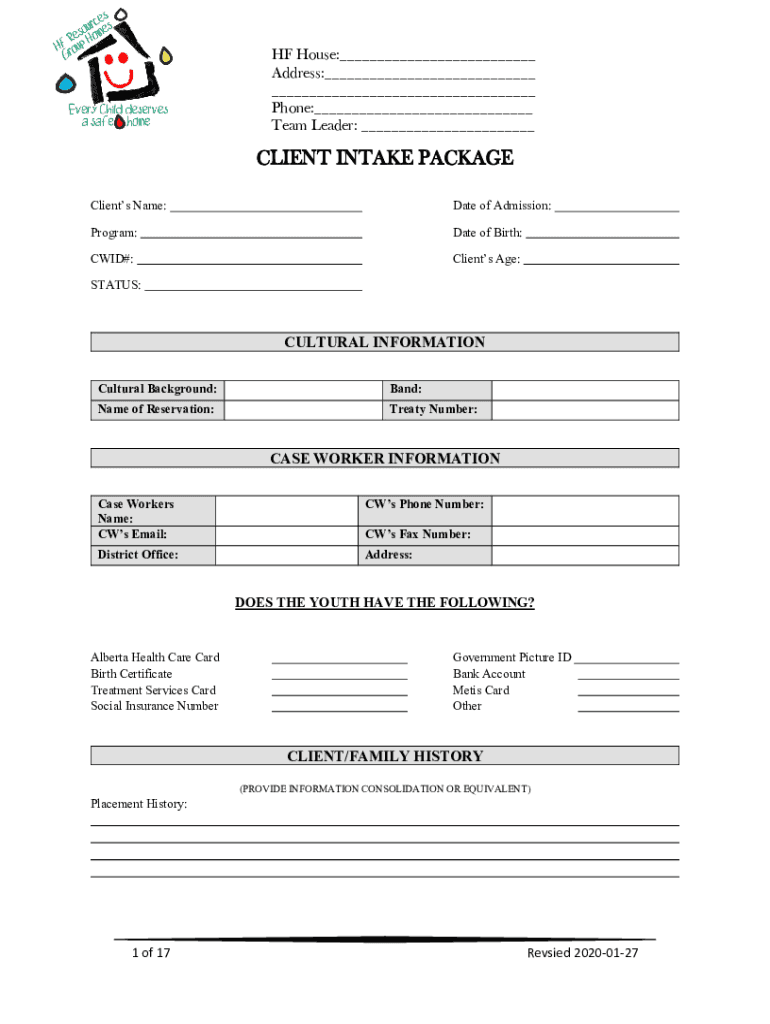 Fillable Online CLIENT INTAKE PACKAGE - irp-cdn.multiscreensite.com Fax ...