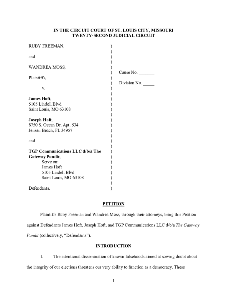 Fillable Online law yale St. Louis Circuit Court22nd Circuit Court, St ...
