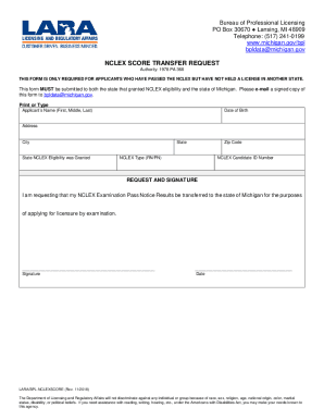 Fillable Online NCLEX-Score-Transfer-Form.pdf Fax Email Print - pdfFiller