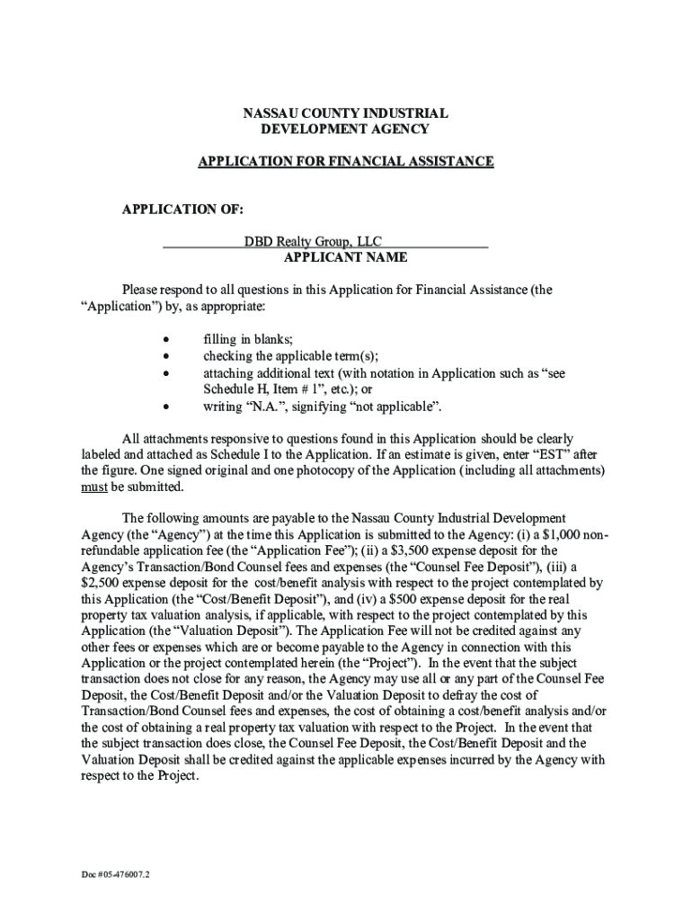 Fillable Online Executed IDA application exhibits check and cover ...