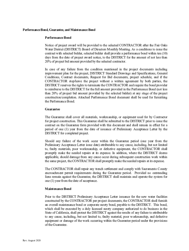 Fillable Online www.fsp-law.comperformance-bonds-and ...