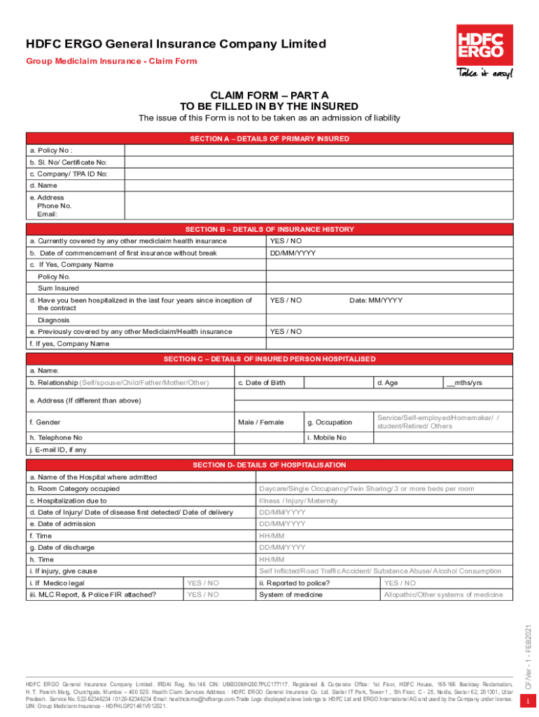 Fillable Online Group-medical-insurance-policy-claim-form.pdf - HDFC ...
