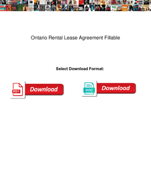 Fillable Online Ontario Rental Lease Agreement Fillable. Ontario Rental ...