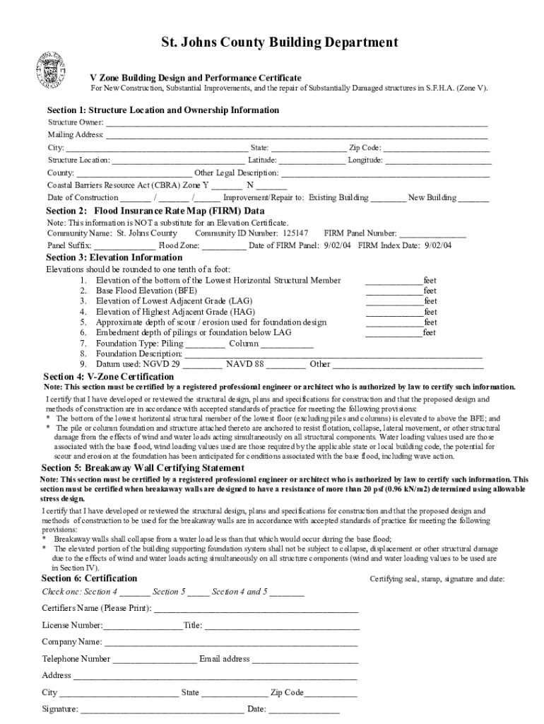 Fillable Online V Zone Building Design and Performance Certificate (002 ...