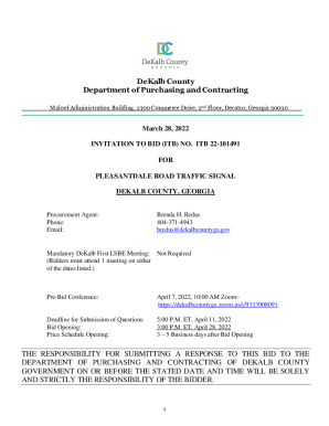 Fillable Online March 28, 2022 INVITATION TO BID (ITB) NO. ITB 22-101491 FOR ... Fax Email Print ...