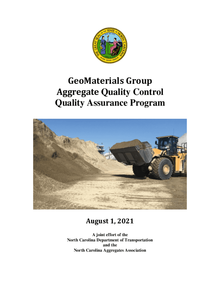 Fillable Online GeoMaterials Group Aggregate Quality Control Quality ...