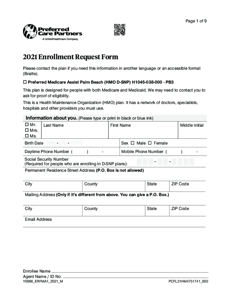 Fillable Online Enrollment form - Federal Employee Health Benefits ...