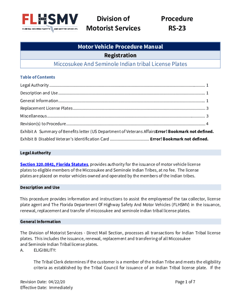 Fillable Online www.flhsmv.govmotor-vehicle-procedure-manualMotor ...