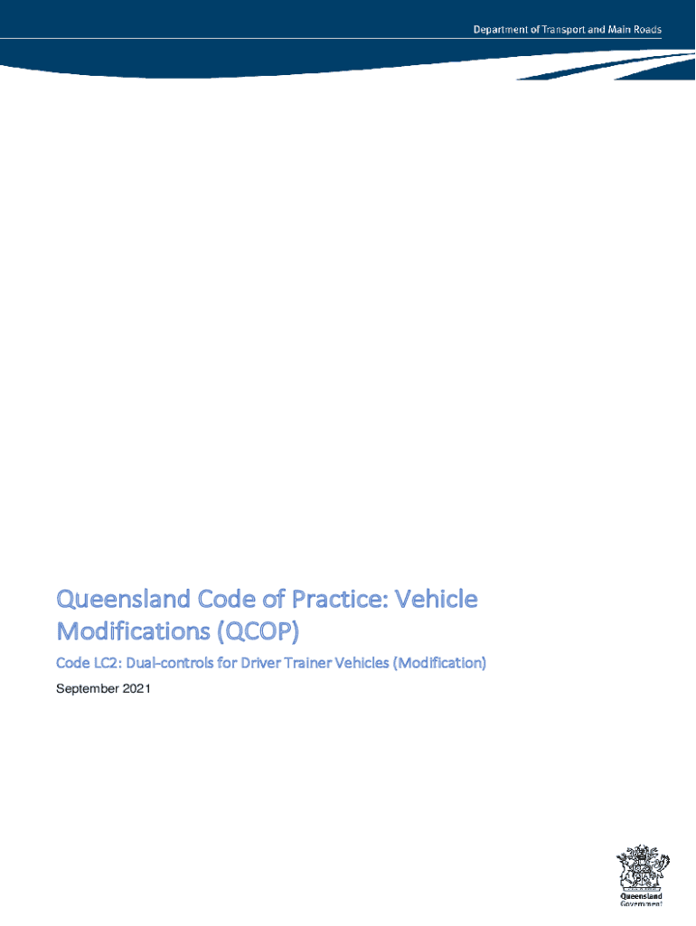 Fillable Online www.tmr.qld.gov.auVehicle-modification-codesVehicle ...