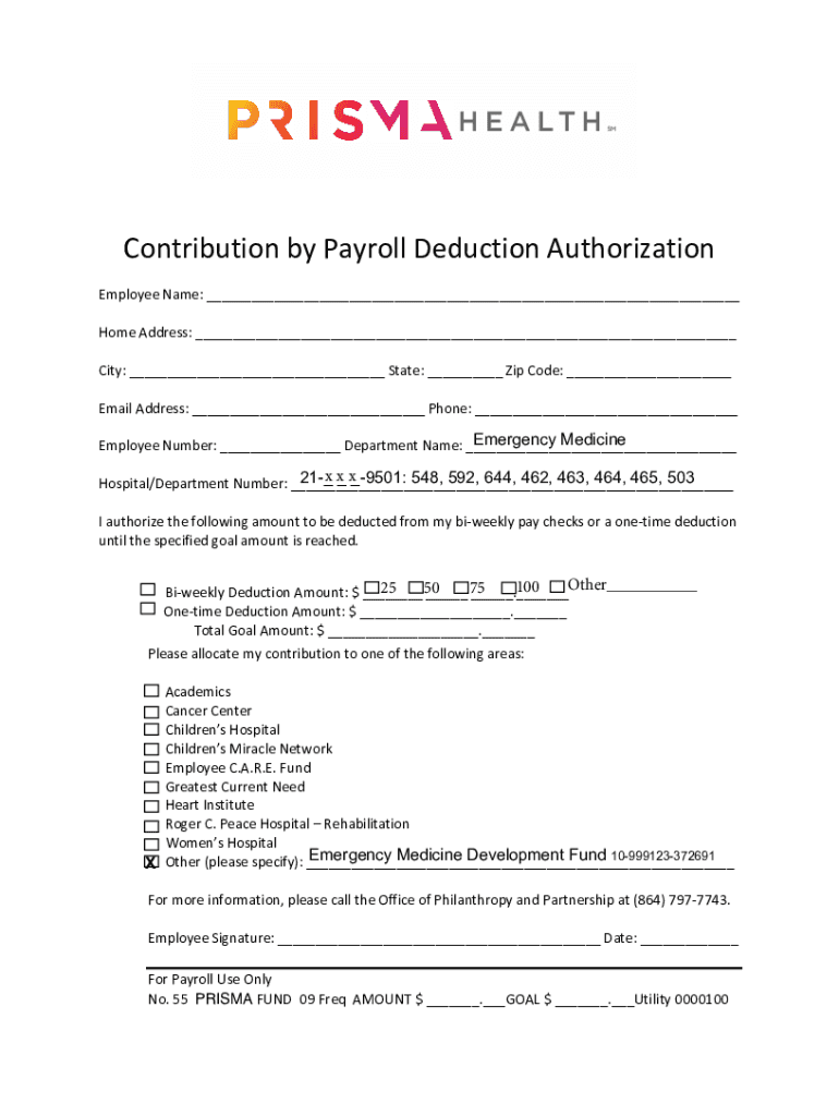 Fillable Online cocodoc.comcatalogemployee-payroll-deductionEmployee Payroll Deduction ...