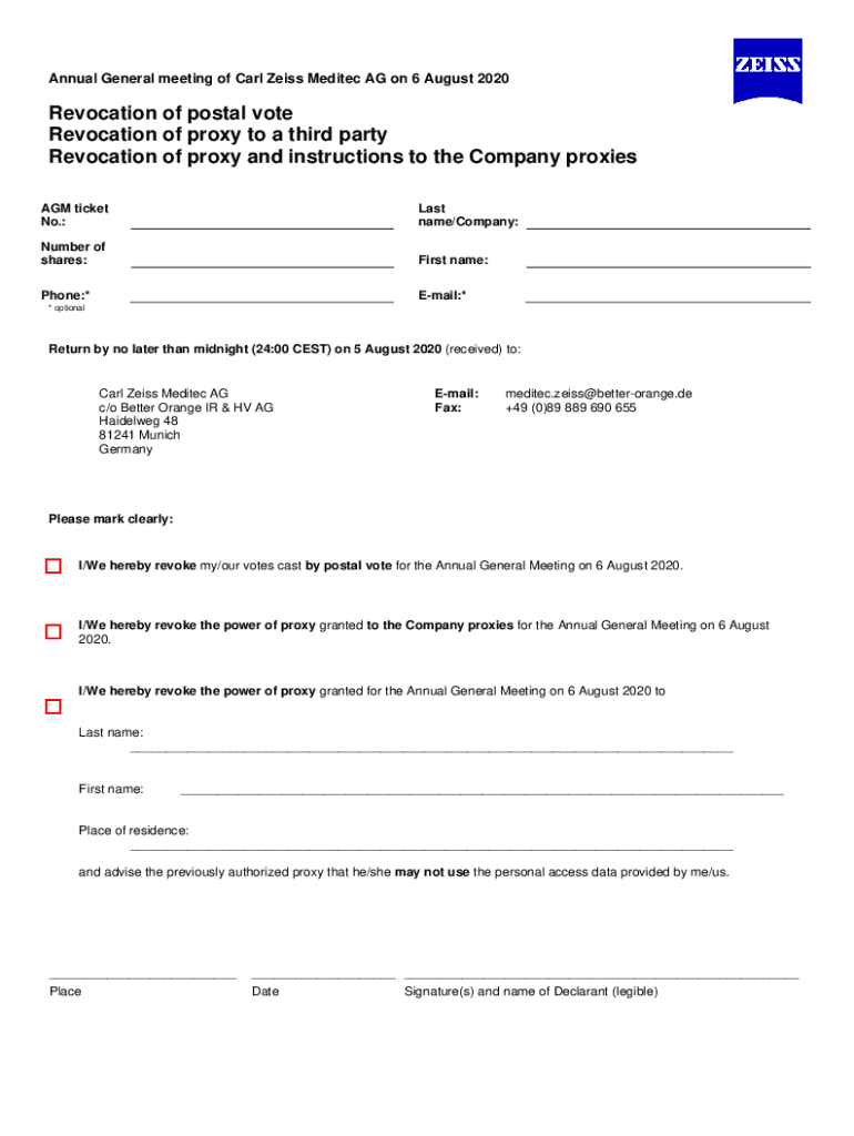 Fillable Online www.zeiss.commeditec-aginvestor-relationsFinancial CalendarCarl Zeiss Meditec AG ...
