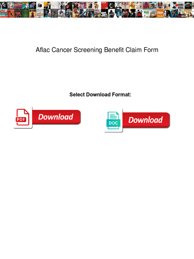 Aflac Cancer Screening Benefit Claim Form - Blank Fillable Template ...